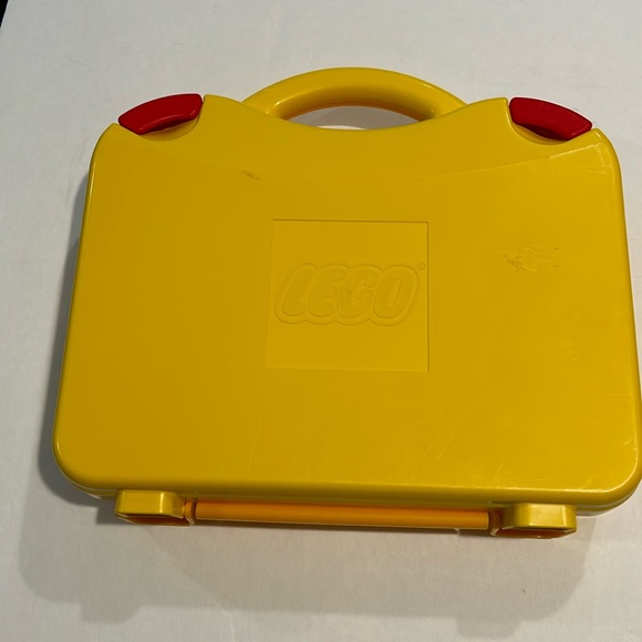Lego | Toys | Lego Yellow And Orange Plastic Carrying Case Storage Box ...